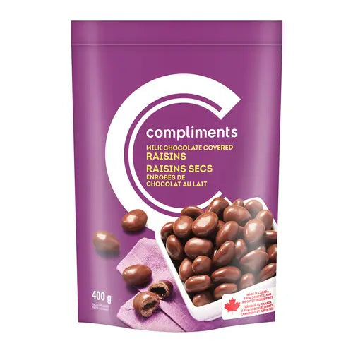 Compliments Raisins Milk Chocolate 400g – Farah Foods